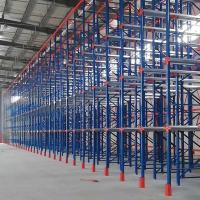 China Powder Coated Steel Construction Drive In Racking For Heavy Duty Warehouse Storage for sale