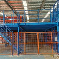 China Customized Length Steel Mezzanine Shelving Heavy Duty Industrial Storage Solutions for sale