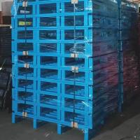 China Galvanized Surface Warehouse Steel Pallets Heavy Duty 1000×1000mm 1100×1100mm for sale