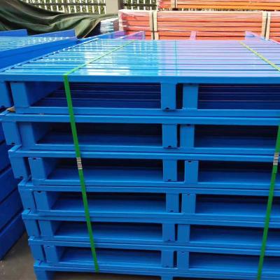 China 4 Way Metal Warehouse Steel Pallets Heavy Duty Single Faced 1000 - 2000 Kg for sale