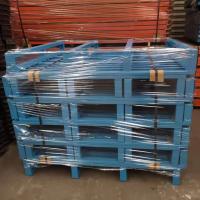 China 1000 - 2000Kg Warehouse Steel Pallet Metal Frame Pallet Customized Color Wear Resistant for sale