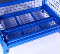 China Customized Stackable Pallet Cage Powder Coating Steel Bulk Bins 1000kg Load Capacity for sale