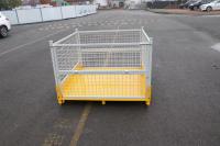 China High Load Capacity 4 Stackable Pallet Cage Industrial Folding Metal Pallet Cage for sale