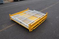 China High Load Capacity 4 Stackable Pallet Cage Industrial Folding Metal Pallet Cage for sale