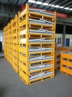 China High Load Capacity 4 Stackable Pallet Cage Industrial Folding Metal Pallet Cage for sale