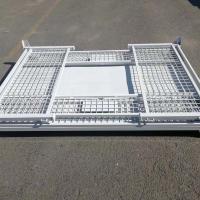 China Foldable Industrial Grid Metal Pallet Box Strong Structure Storage Box for sale