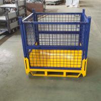 China Customized Weight Material Handling Storage Steel Pallet Box Warehouse Storage Cage for sale