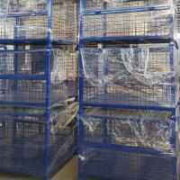 China Custom Weight Warehouse Material Metal Pallet Box Space Saving Folding Stackable for sale