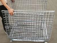 China 1000x800x840mm Foldable Wire Mesh Cage 800kg-1500kg Steel Wire Container for sale