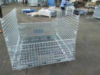 China Customized 500kg-800kg Wire Mesh Cages Q235 Steel Industrial Stackable Storage Cage for sale