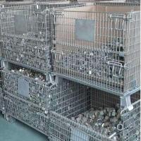 China Space Saving Galvanized Metal Wire Mesh Cages Foldable 500KG-1000KG Load Capacity for sale