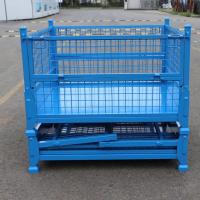 China Wholesale Industrial Container Collapsible Pallet Box Warehouse Storage Cage For Sale for sale
