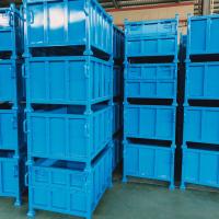 China Foldable Steel Pallet Box with High Load Capacity and Stackable Design for Industrial Storage for sale