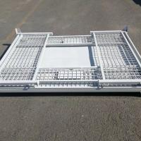 China Customized Grid Material Box  For Industry Parts  Stacking Folding Collapsible Storage Mesh Bin for sale