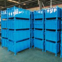 China Customizable Industrial Storage Metal Pallet Box For Warehouse Storage Cage for sale