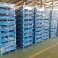 China Customizable Industrial Storage Metal Pallet Box For Warehouse Storage Cage for sale