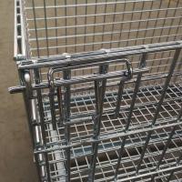 China Wire Mesh Container  Stacking Folding Steel Wire Container  Mesh Container Is Foldable for sale