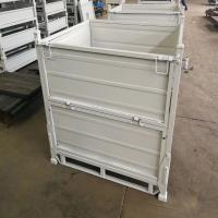 China Customized Metal Pallet Bins Foldable Stackable Metal Pallet Box Storage Cage For Warehouse Storage for sale