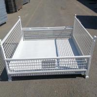 China Customized Foldable Metal Pallet Box And  Stackable Storage Cage Industry Parts Warehouse Storage for sale