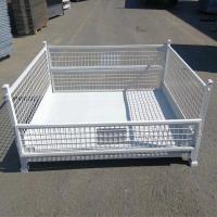 China Customized Steel Stackable And Foldable Metal Pallet Box Warehouse Storage Cage for sale