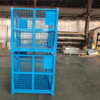 China CHINA Foldable Design Metal Pallet Box  Stackable Steel Storage Cage  Storage Mesh Bins for sale