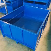 China Open Closed And Folding Design Metal Turnover Box For Industrial And Logistics Use for sale