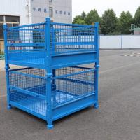 China Metal Mesh Cage  Collapsible Wire Mesh Containers Industrial Storage Box Sale For for sale