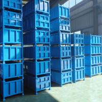 China Foldable Design High Load Capacity Stackable Metal Pallet Box for Warehouse Storage for sale