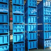 China Industrial Storage Box Stackable Foldable Metal Pallet Box With Customizable Size For Warehouse Storage for sale