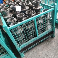 China Stackable Steel Storage Mesh Bin Warehouse Storage Cage  Industry Parts Box for sale