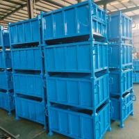 China High Load Capacity Foldable Metal Pallet Box Warehouse Storage Pallet Box Storage Mesh Bins for sale