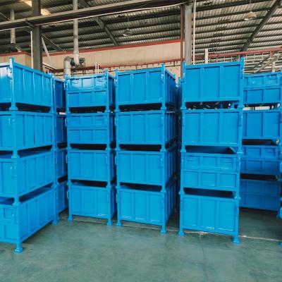 China Stackable Pallet Boxes Storage Pallet Box Metal Material Box  STorage Container Sale For for sale