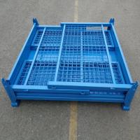China Customized Mesh Plate Grid Material Box  Metal Pallet Box For Industrial Storage for sale