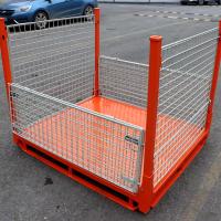 China Steel Mesh Storage Bin With Foldable Design Heavy Duty Capacity For Warehouse Storage Industrial Wire Mesh Containers for sale