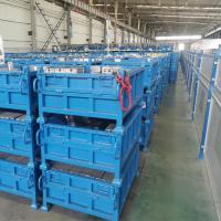 China Folding Wire Container Metal Mesh Storage Containers Metal Pellet Box Manufacturing Companies OEM for sale