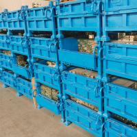 China Stackable Pallet Boxes Warehouse Storage Pallet Box Metal Pallet Box  For Industry Parts for sale
