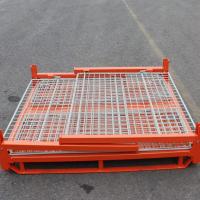 China Steel Mesh Storage Bin With Foldable Design Heavy Duty Capacity For Warehouse Storage Industrial Wire Mesh Containers for sale
