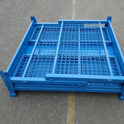 China Folding Wire Container Metal Mesh Storage Containers Metal Pellet Box Manufacturing Companies OEM for sale