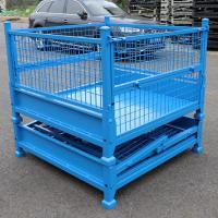 China Stackable Pallet Boxes Warehouse Storage Pallet Box Metal Pallet Box  For Industry Parts for sale