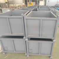 China Customizable Heavy Duty Warehouse Storage Pallet Box  Industrial Container metal turnover box for sale