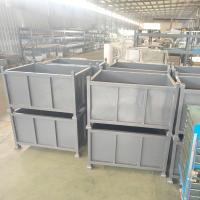 China Customizable Heavy Duty Warehouse Storage Pallet Box  Industrial Container metal turnover box for sale