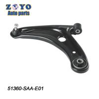 China 51360-SAA-E01 51350-SAA-E01 Black E-coating Control Arm for Honda Jazz 2001-2008 for sale