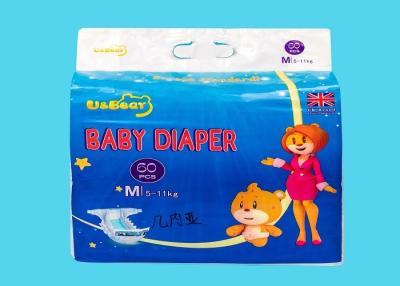 China White Breathable Backsheet Soft Baby Diaper 390*320mm Cartoon Printed for sale