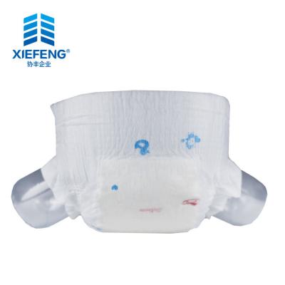 China Soft Fabric Cotton Core Disposable Baby Diapers 500ml Eco Friendly Nappies for sale