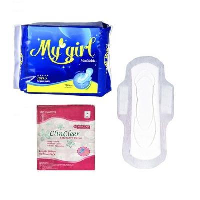 China Breathable Backsheet Organic Cotton Sanitary Pads Double Wings for sale