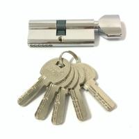 China Silver Single Cylinder Lock 70mm Lock Cylinder With Brass Pins Or Iron Pins for sale
