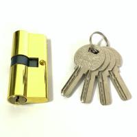 China Customized 70mm Cylinder Lock Golden Key Cylinder Lock for sale