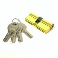 China Customized 70mm Cylinder Lock Golden Key Cylinder Lock for sale
