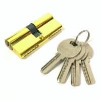 China Customized 70mm Cylinder Lock Golden Key Cylinder Lock for sale