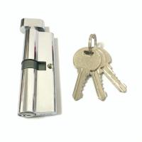 China Silver Single Sided Cylinder Lock 90mm Cylinder Lock With Keys for sale